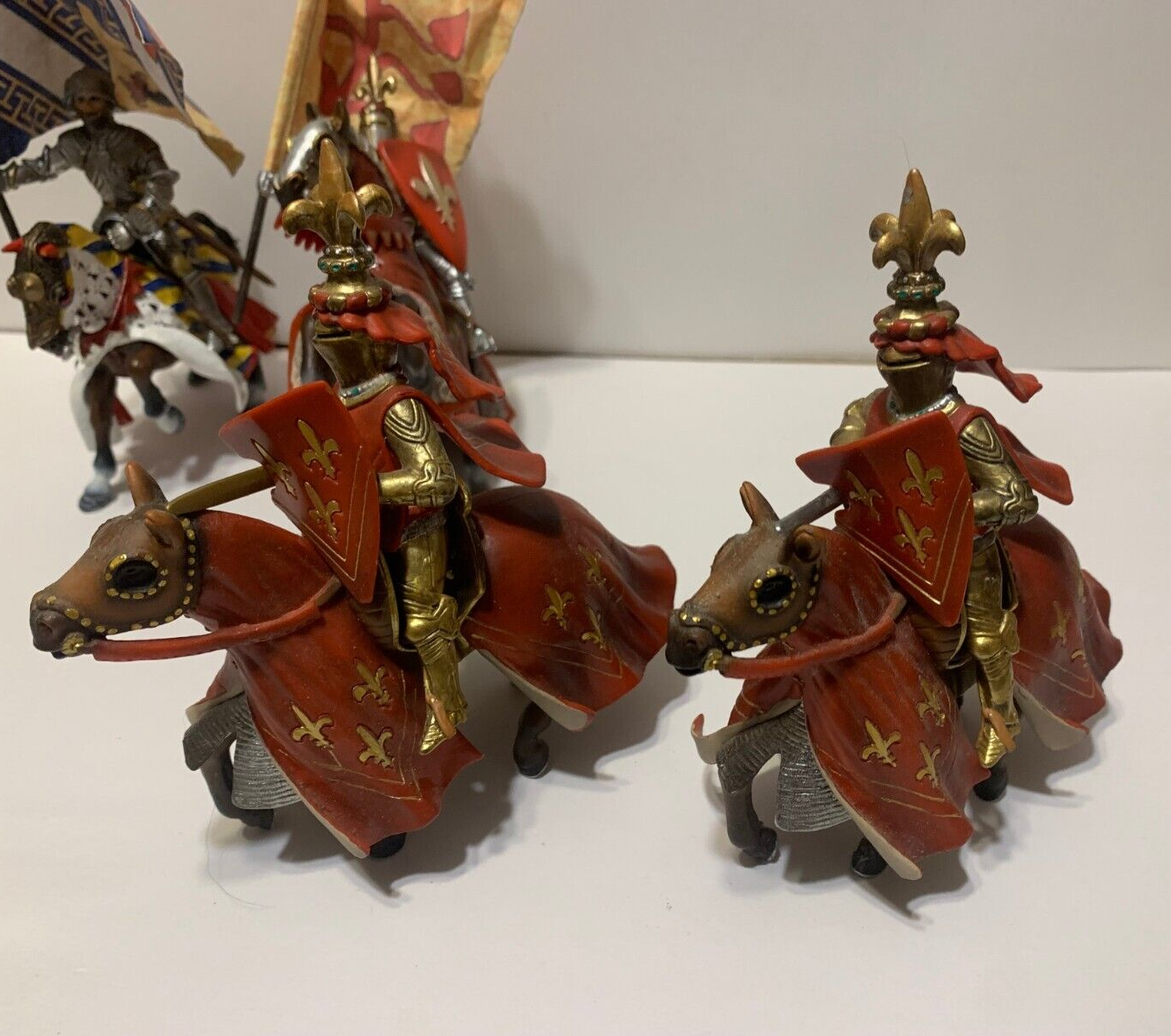 Schleich Papo World of Knights 20 Calvary Knight Lot w/ Horses Figures ...