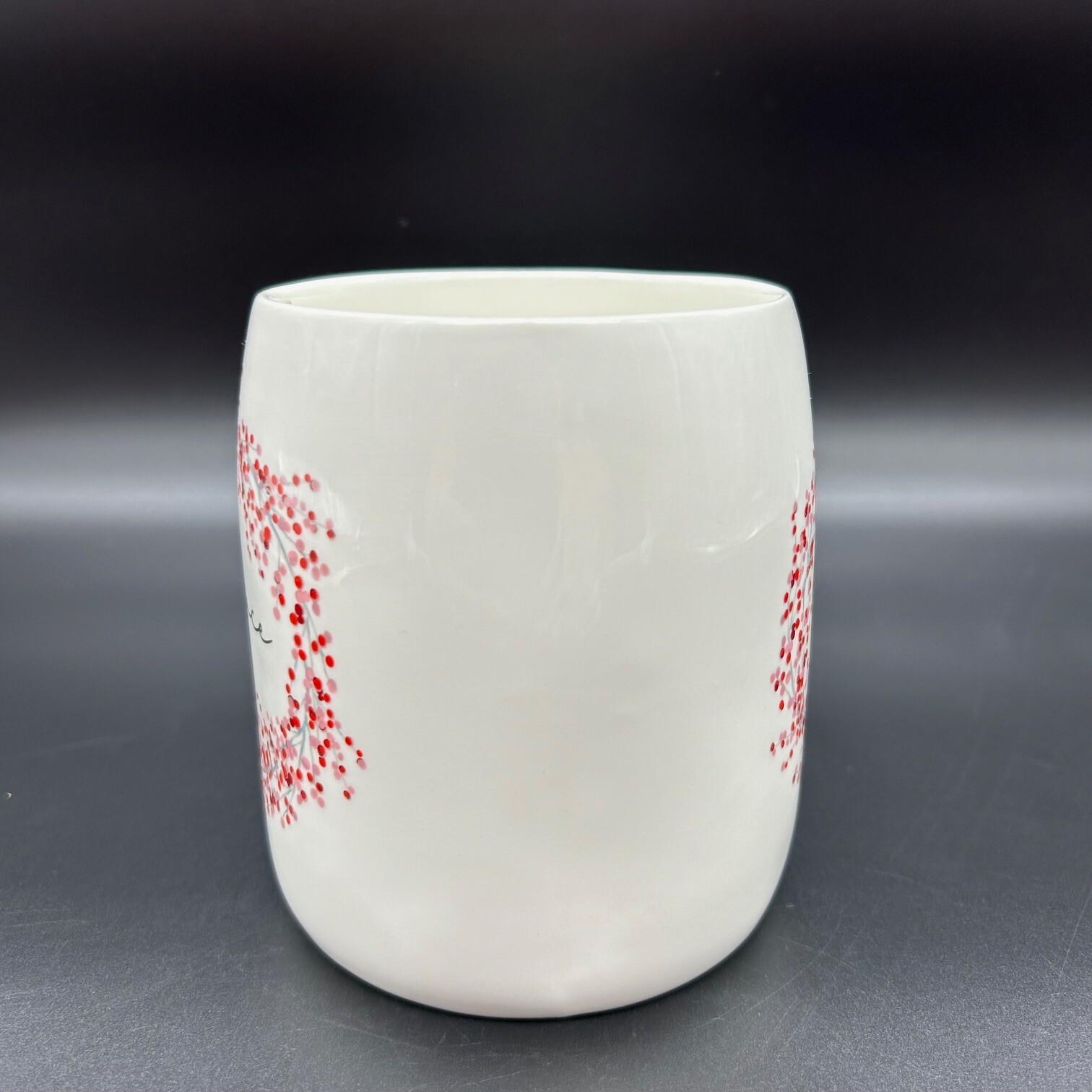 Mary Square Peace Coffee Mug Pink and Red Wreath Oversized Bone China ...