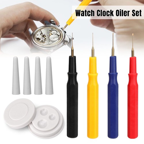 Watch Clock Oiler Pen Needle w/ Oil Cup Precision Repair Tool Kit For ...