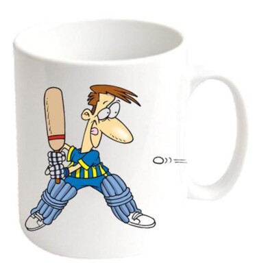 CRICKET FAN Personalised White Tea/Coffee Mug ~ Any Age Name Message ...