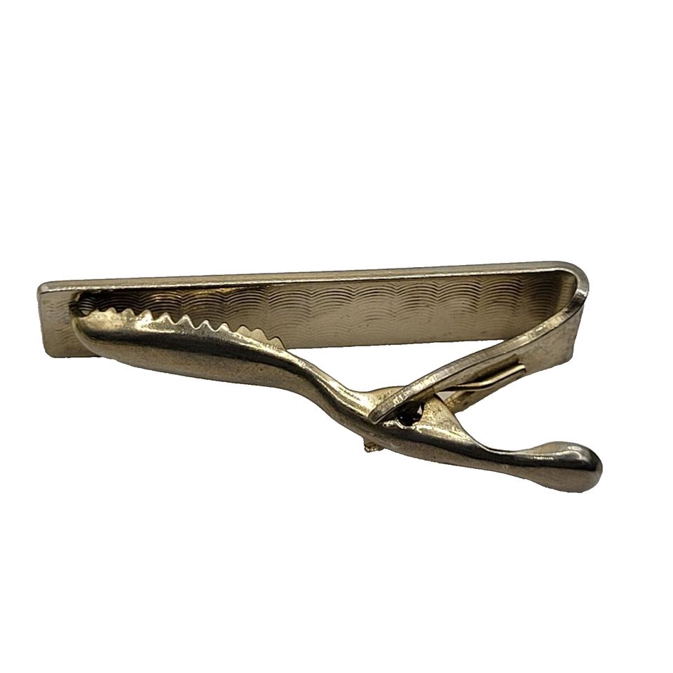 Art Deco Floral and Oval Mixed Gold Tone Short Metal Vintage Tie Clip ...