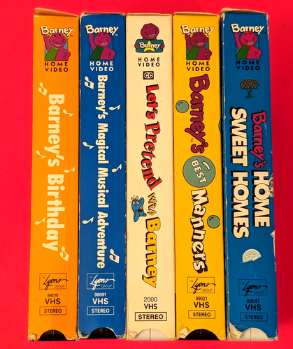 Vtg Barney VHS Bundle Lot - Birthday / Pretend / Manners / Sweet Homes ...