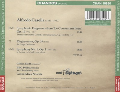 GILLIAN KEITH / BBC PHILHARMONIC ORCHESTRA / GIANANDREA NOSEDA ALFREDO ...