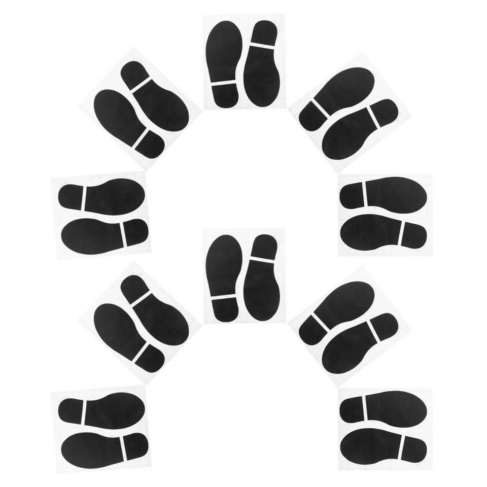 10 Pairs Foot Steps Sticker Decals for Floor Feet Print Stickers | eBay UK