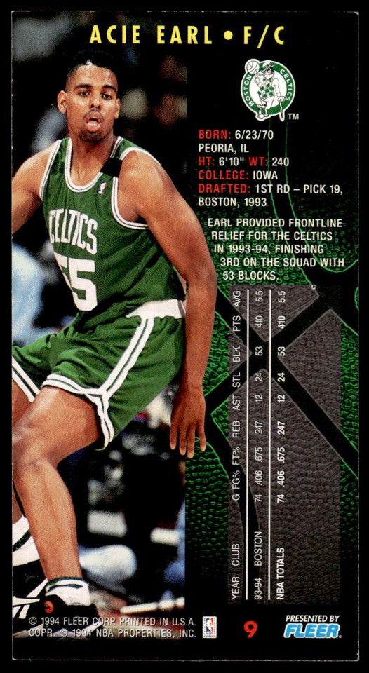 1994 Jam Session #9 Acie Earl Near Mint or Better | eBay