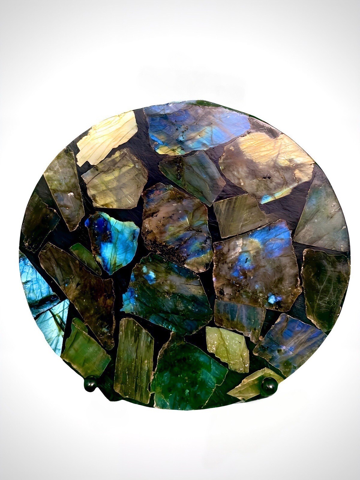 Labradorite 4.3-5" Round Crystals Coasters Stones Minerals Bar ...