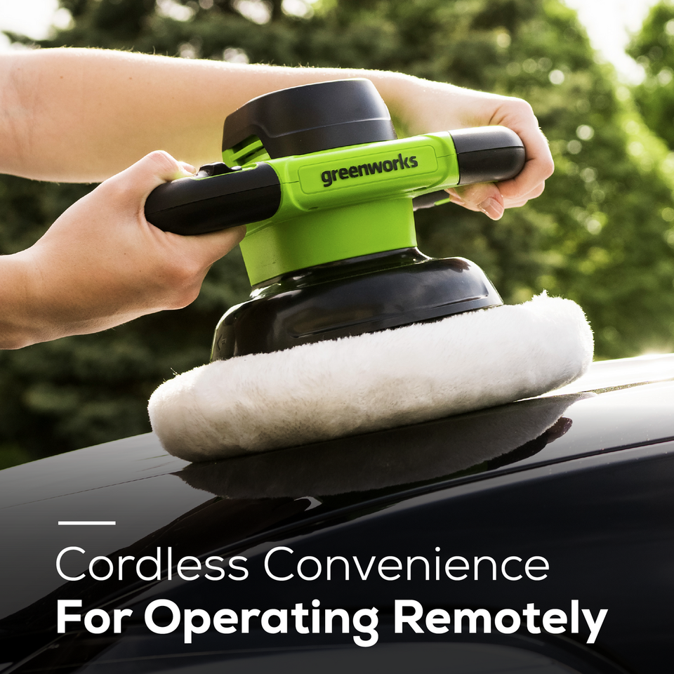 Greenworks 24V Cordless 10" Buffer and Polisher with 2Ah Battery and 2A ...