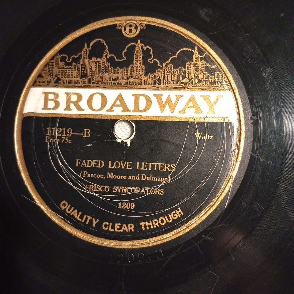 Frisco Syncopators - MELLOW MOON WALTS/FADED LOVE LETTERS 1920s Era ...