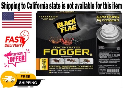 6 Can Fogger Bomb Insect Killer Bug Flies Roach Spider Indoor Bed Kill ...