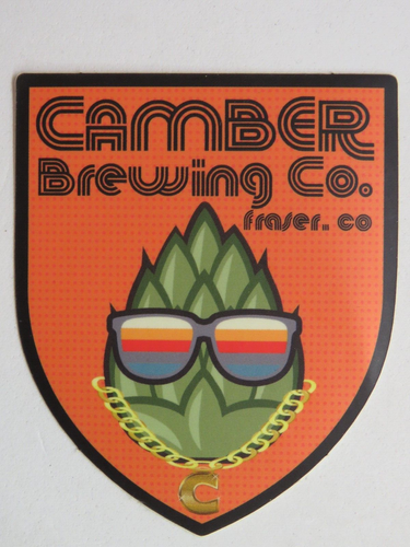 Beer Collectible STICKER ~ CAMBER Brewing Co ~ Fraser, COLORADO; Hop ...