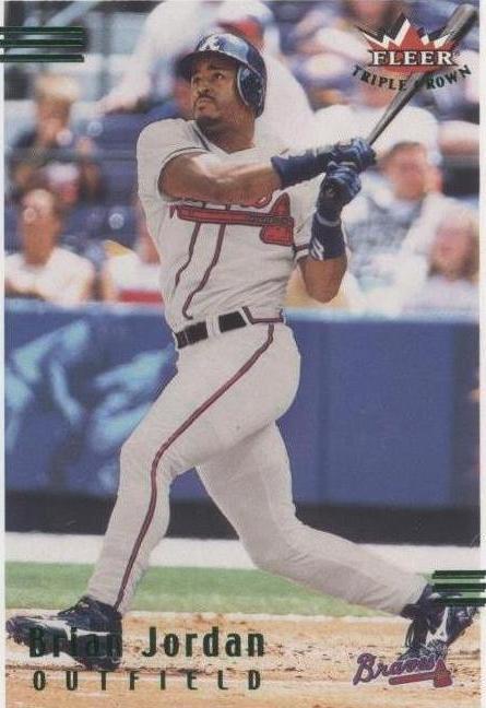 2002 Fleer Triple Crown - Brian Jordan #152 Batting Average Green Foil ...
