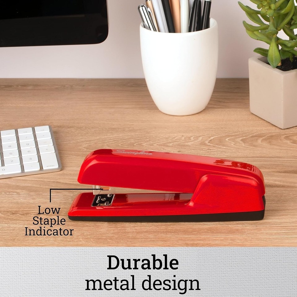 Red Swingline Stapler, 747 Desktop Stapler, 30 Sheet Capacity, Iconic ...