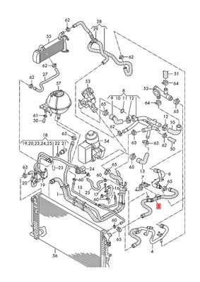 Genuine VW Crafter 2EA 2EB 2ED 2EE 2EH 2EK 2EX 2FC 2FF Coolant Hose ...
