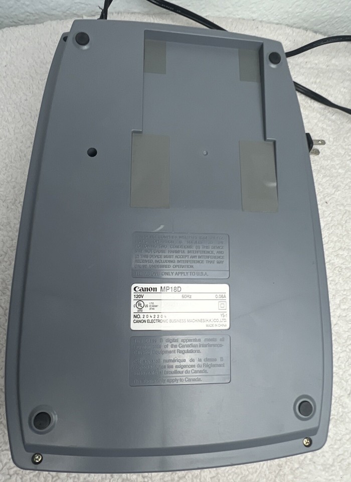 Canon MP18D Desktop Electronic Printing Calculator Adding Machine Works ...