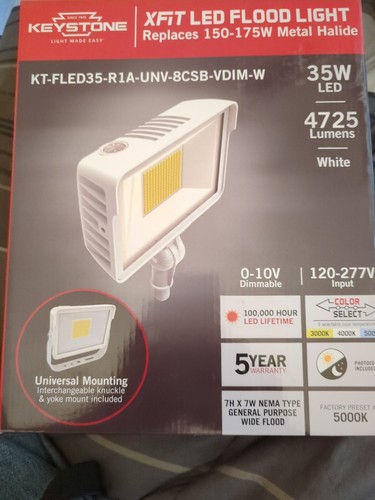 Keystone Flood Light 35W 4725 Lumens white KT-FLED35-R1A-UNV-8CSB-VDIM ...