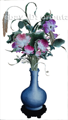 Chinese 100% real natural silk thread,su hand embroidery kits:vase ...