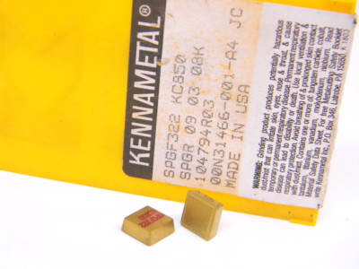 NEW SURPLUS 8PCS. KENNAMETAL SPGF 322 GRADE: KC850 CARBIDE INSERTS | eBay