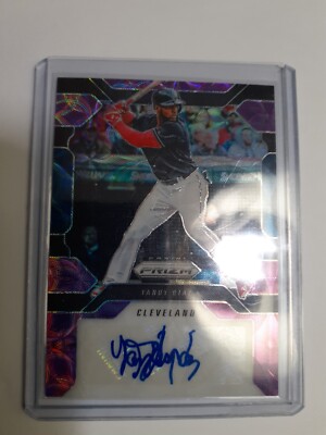 2017 Panini Chronicles Prizm PURPLE Yandy Diaz #AP-YD Rookie Auto #16/ ...