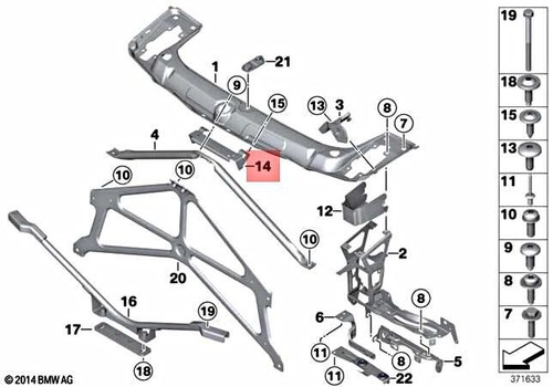 Genuine BMW F20 F20N F21 F21N F22 Panel End Support Front OEM ...