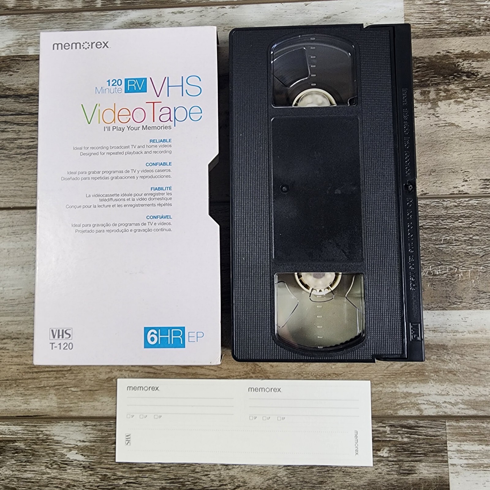 Memorex VHS Video Tapes Pack of 5 Blank T120 120 Minutes RV New Sealed ...