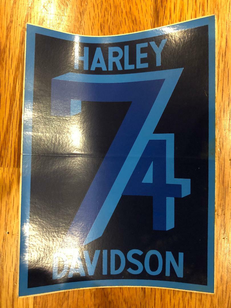 VINTAGE GENUINE 1970's HARLEY DAVIDSON 74 SHOVELHEAD DECAL STICKER #65 ...