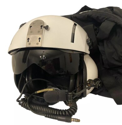 SPH-5 Flight Helmet Size XL Gentex Bag Microphone Helicopter Unit ...