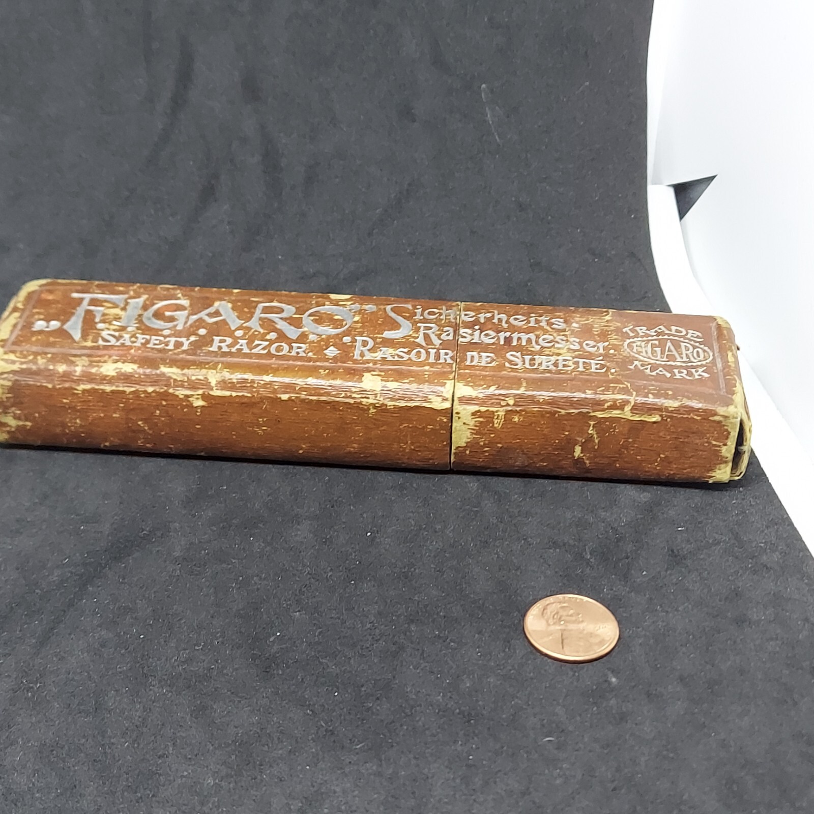 OLD VINTAGE ANTIQUE FIGARO STRAIGHT RAZOR BEST SILVER STEEL BOX ONLY | eBay