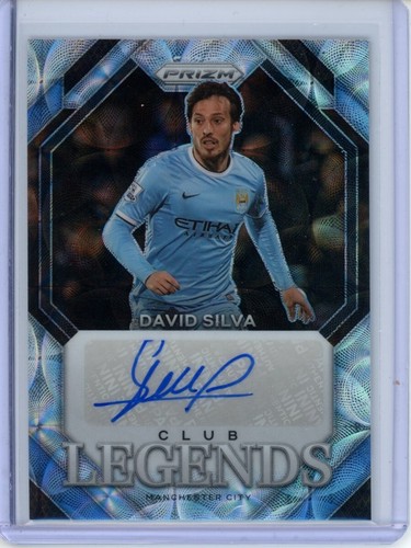 2023-24 Panini Prizm EPL Club Legends Blue Shimmer Prizm David Silva Auto | eBay
