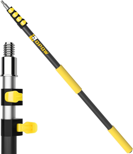 25 FT Reach Telescopic Extension Pole, 4.5-18 FT Multi-Purpose Aluminum ...