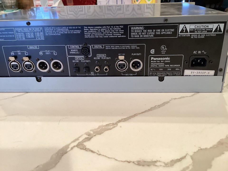 Panasonic SD-3800 DAT Digital Audio Tape Recorder Powers Up AS IS | eBay