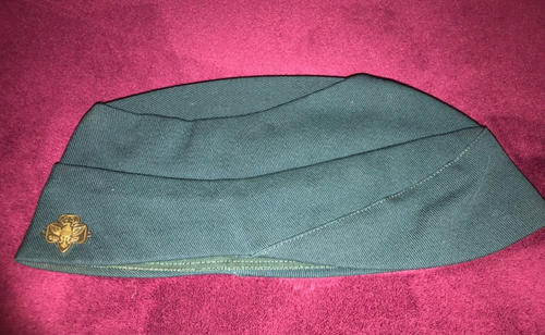 Vintage Dark Green Girl Scouts Garrison Cap with pin | eBay