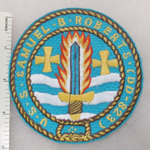 US NAVY SHIP USS SAMUEL B ROBERTS DD-823 PATCH Vintage Asian Made ...