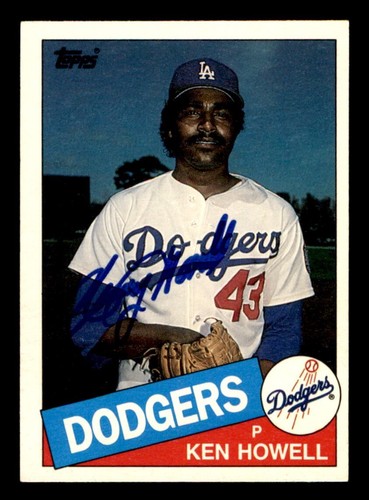 1985 Topps Traded Baseball #58T Ken Howell Signed Autograph (No COA ...