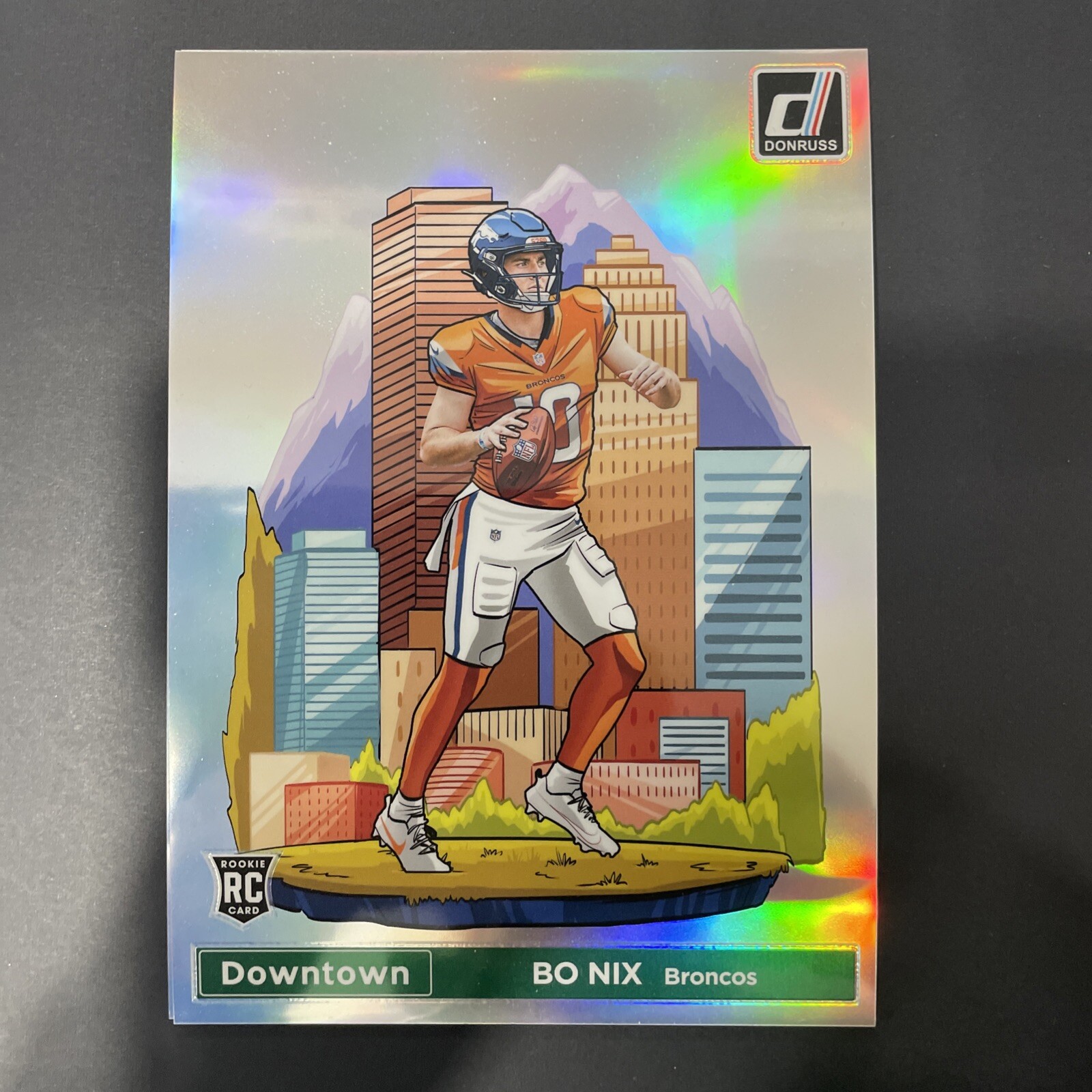 2024 Bo Nix RC Panini Donruss Jumbo Oversized Downtown Rookie Card #19 ...