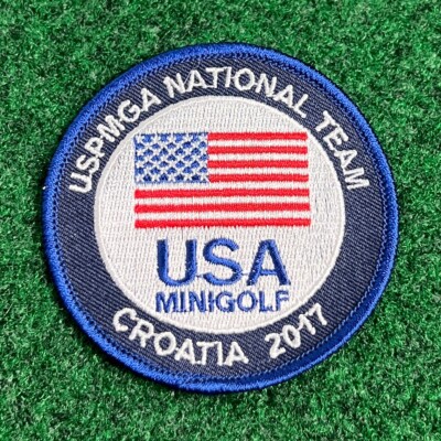 USA MINI-GOLF Patch - USPMGA National Team Croatia 2017 - 3" x 3” SEW ...