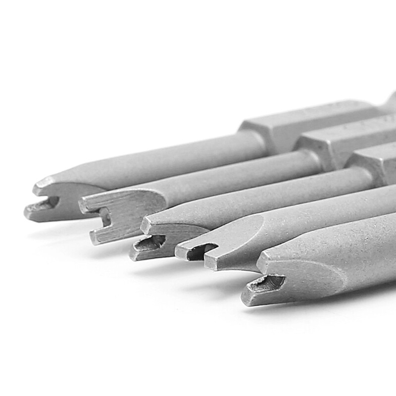 5 Pcs 1/4 Inch S2 Hex Magnetic U Shaped Screwdriver Bits Tools 50mm ...