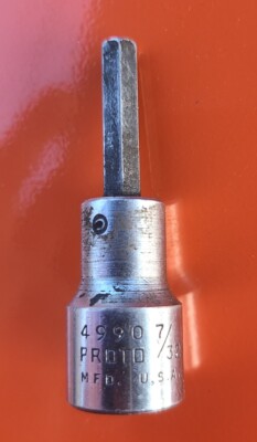 PROTO USA 7/32" HEX ALLEN 3/8 DR SOCKET PART# 4990-7/32 GOOD TOOL | eBay