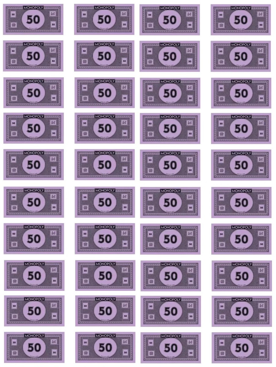 Monopoly Money Template Printable