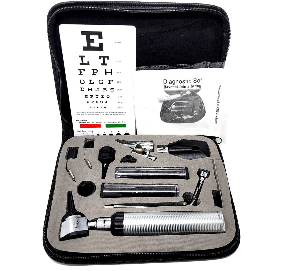 Diagnostics Professional Physician ENT Exam Kit Medical Otoscope ...