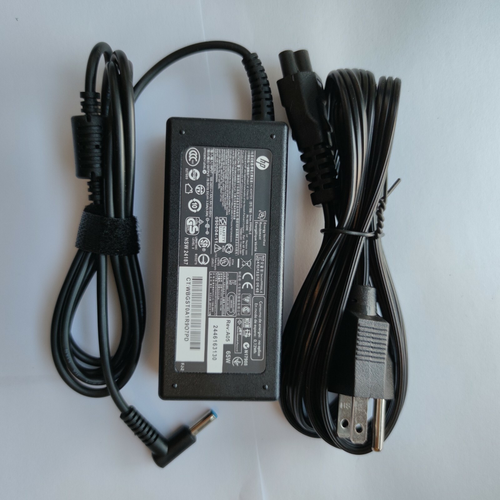 10X Genuin OEM 65W Adapter Charger blue tip 19.5V 3.33A HP 710412-001 ...