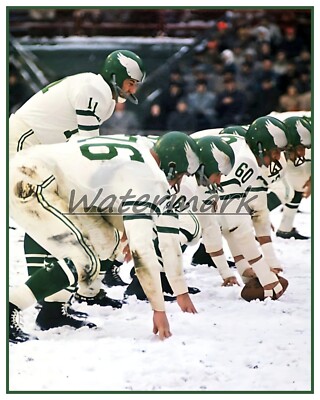 NFL 1960's QB Norm Van Brocklin Philadelphia Eagles in the Snow 8 X 10 ...