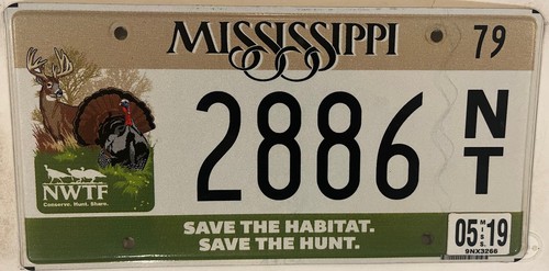 WILDLIFE WILD TURKEY license plate NWTF Hunting Hunter Gobbler Bird ...