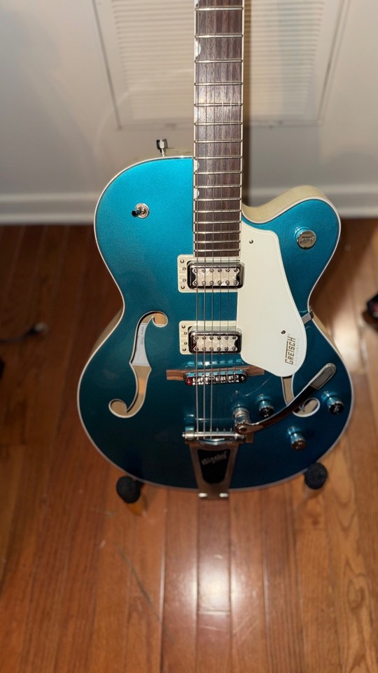 Gretsch G5410T Electromatic Tri-Five - Two Tone Ocean Turquoise/White ...
