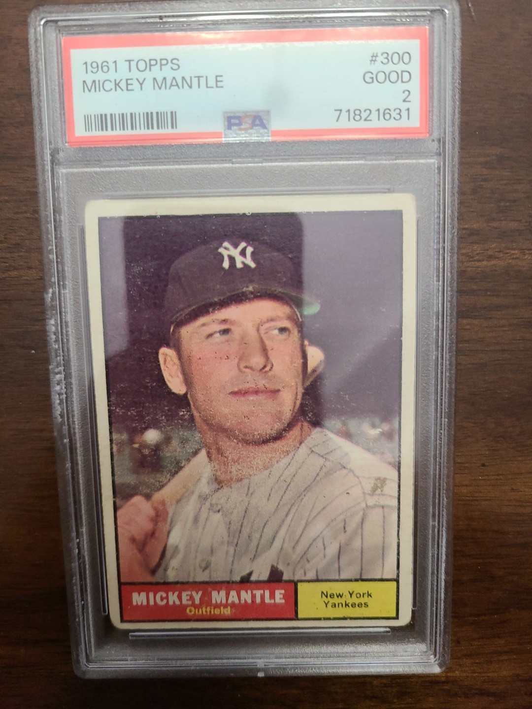 1961 Topps Mickey Mantle #300 PSA 2, HOFer, Yankee Legend, Case Scratch ...