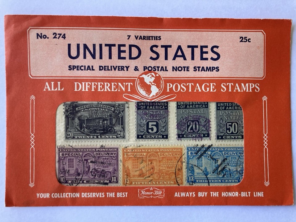 3 VTG H.E. Harris Packets Unopened Boy Scouts & Spec Delivery Stamps ...