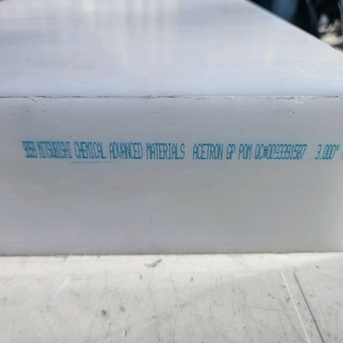 4x3.5x2 DELRIN Acetal Block Machinable Plastic White, Acetron GP CNC 1. ...