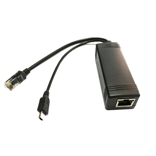 Micro USB 48V to 5V 2A Power Over Ethernet Kit (PoE Injector + PoE ...