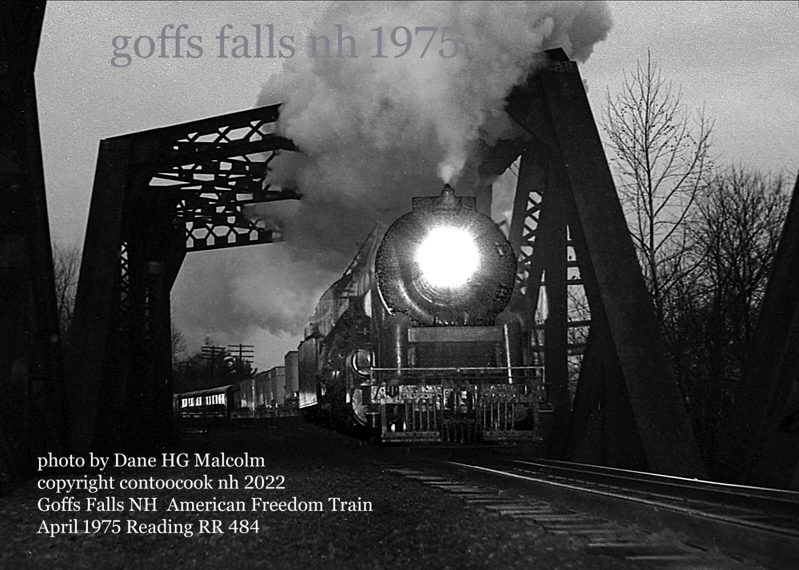 Boston & Maine RR /Reading RR steam Goffs Falls NH 1975 4x6 option | eBay