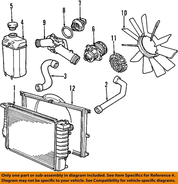 Genuine OEM BMW E39 Sedan Wagon Radiator Fan Shroud 17101438457 for ...
