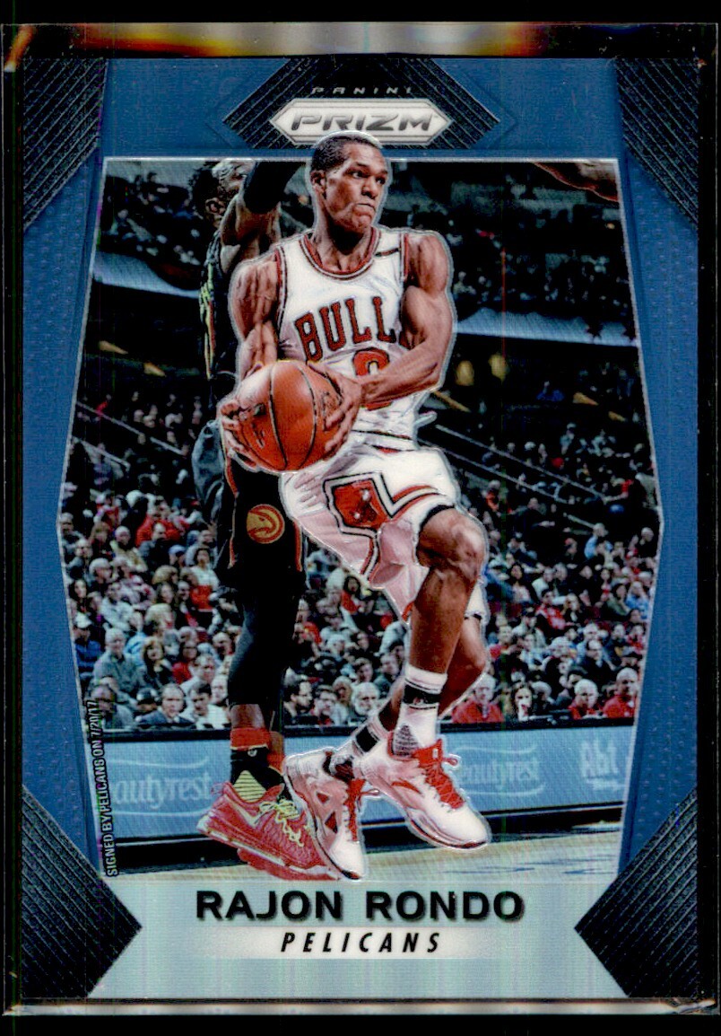 Rajon Rondo 2017-18 Panini Prizm Prizms Blue 142/199 #124 New Orleans ...